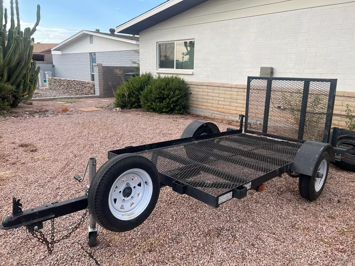 4x8 expanded steel deck with folding ramp