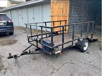 New 5x8 Trailer with Power Winch & Reinforced Floor & sides
