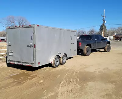 7 ft x 16 ft Enclosed Trailer
