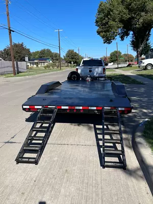 20' Car Trailer With Winch & Drive Over Fender